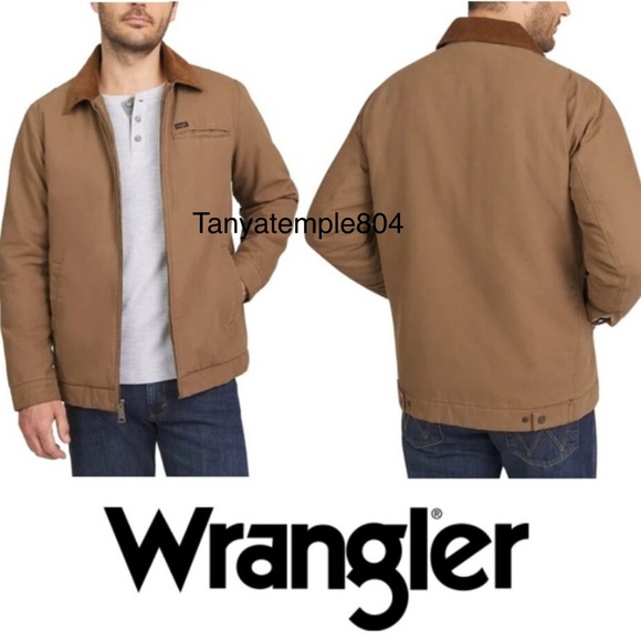 Wrangler | Jackets & Coats | Wrangler Mens Canvas Work Jacket Quilted ...